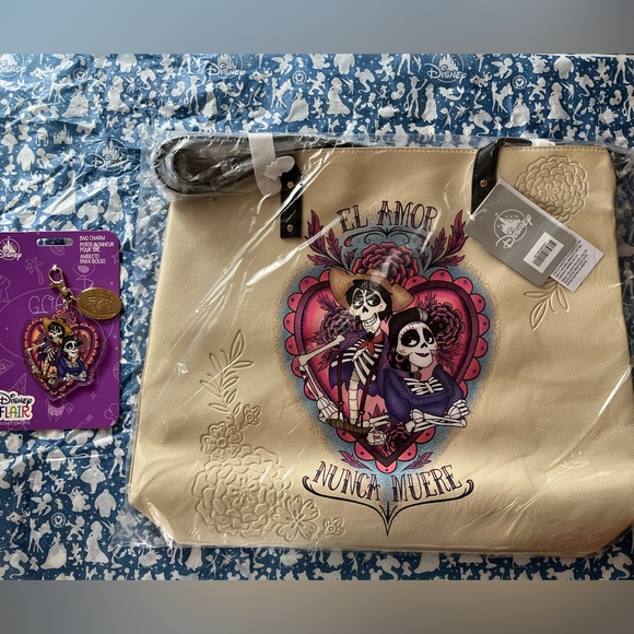 Disney | Bags | Disney Pixars Coco Tote Bag And Matching Flair Bag ...
